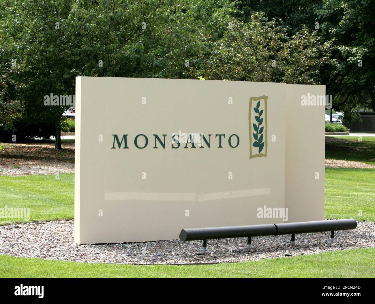 ** FILE ** The entrance to the Monsanto Company headquarters is seen in ...
