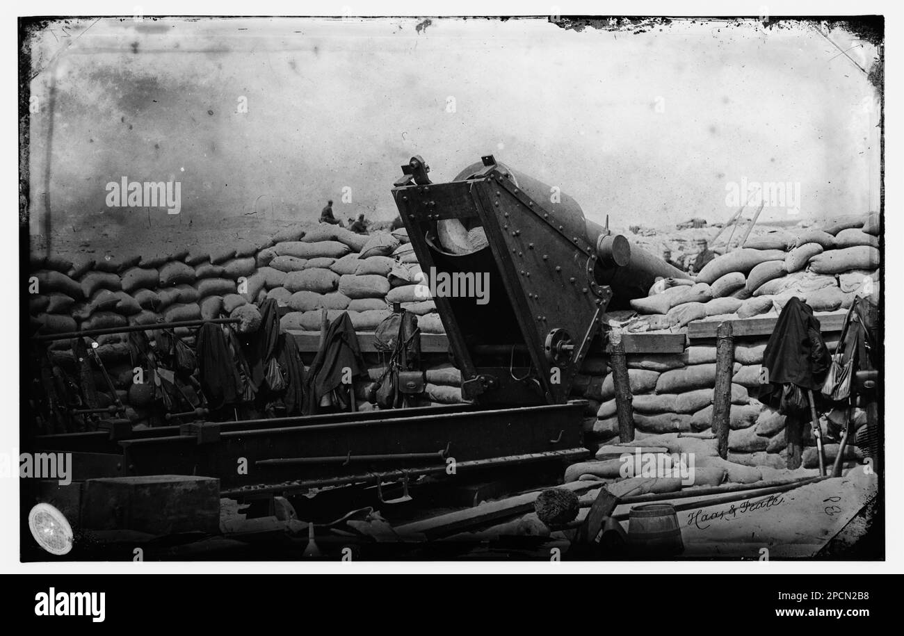 Morris Island, South Carolina. Battery Brown. Burst Gun. Civil war ...