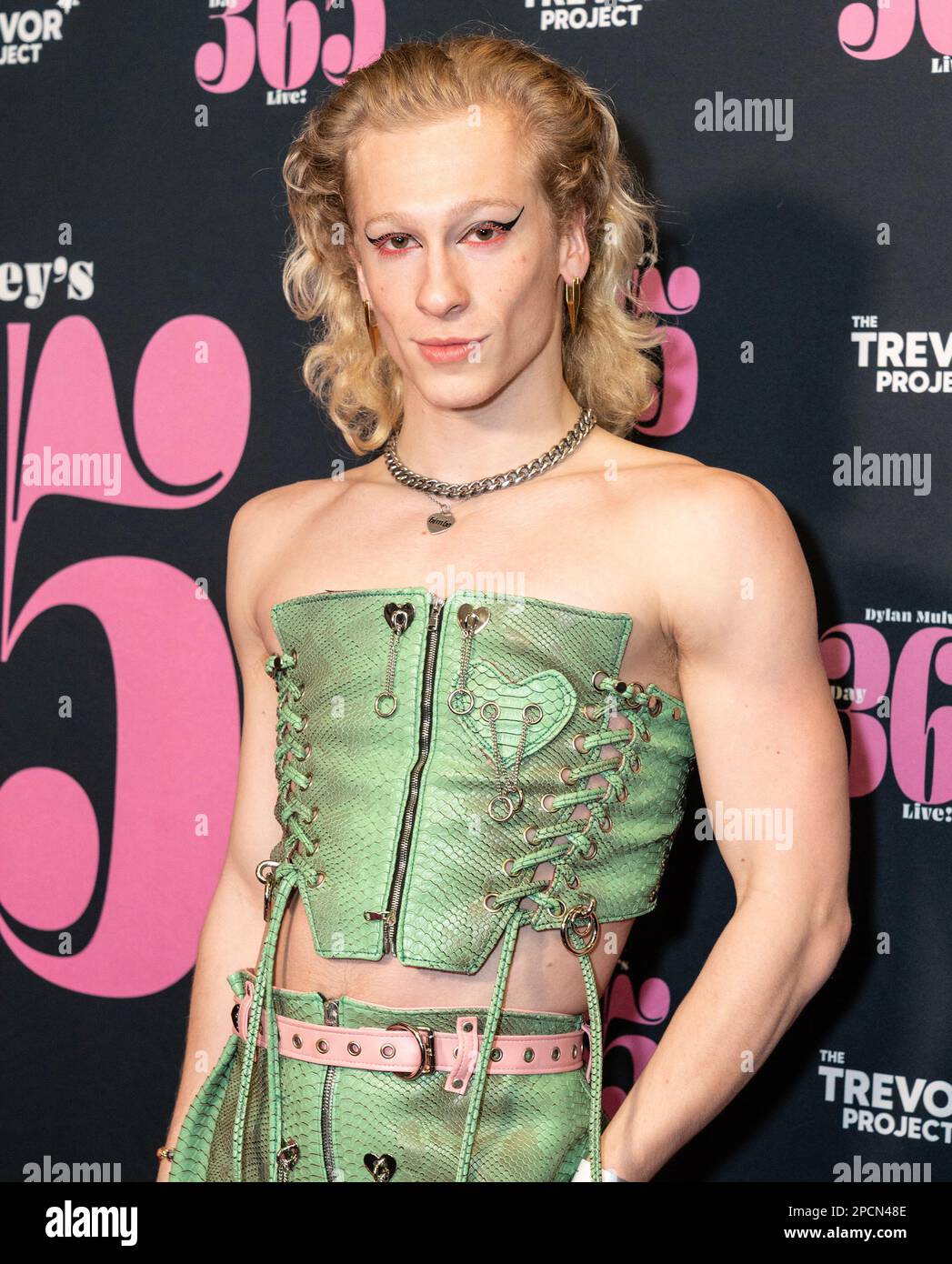 New York, USA. 13th Mar, 2023. Griffin Maxwell Brooks wearing dress by ...