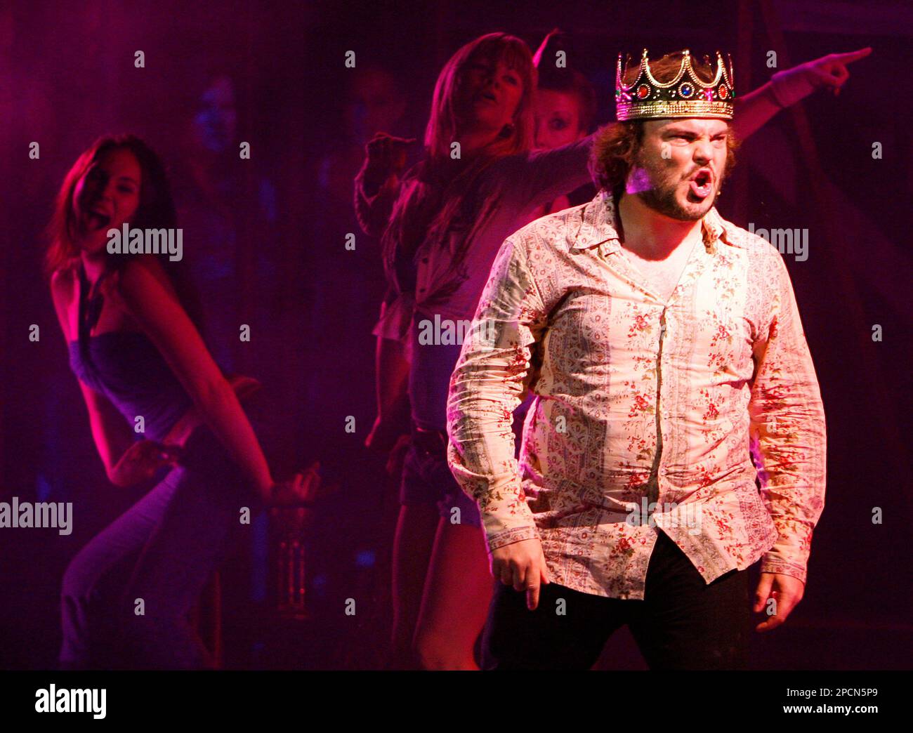 Actor Jack Black performs the role of King Herod in a production of ...