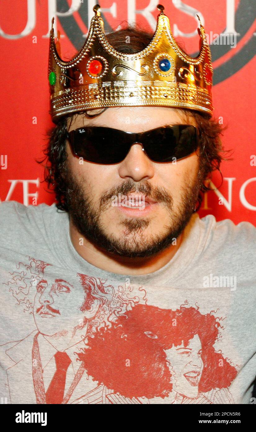 Actor Jack Black poses for photographers after performing the role of ...