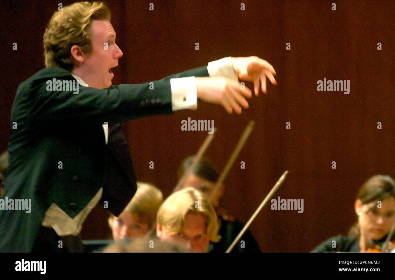 British conductor Daniel Harding conducts the Mahler Chamber Orchestra ...