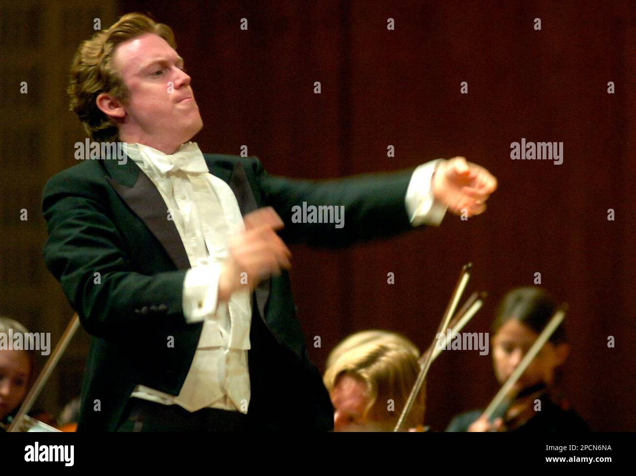 British conductor Daniel Harding conducts the Mahler Chamber Orchestra ...