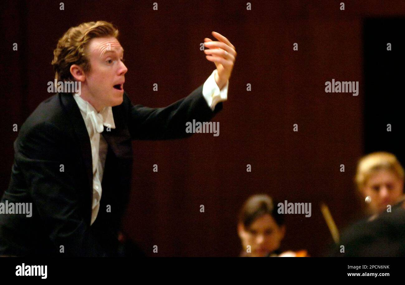 British conductor Daniel Harding conducts the Mahler Chamber Orchestra ...