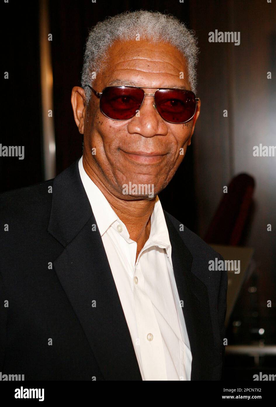 Actor Morgan Freeman poses for photographers at the Golden Boot Awards ...