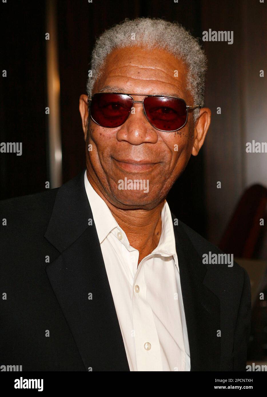 Actor Morgan Freeman poses for photographers at the Golden Boot Awards ...