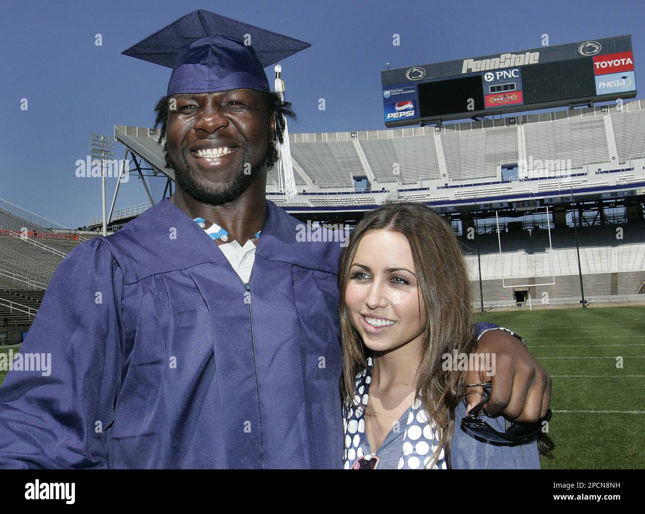 Former Penn State defender Tamba Hali is photographed with his ...