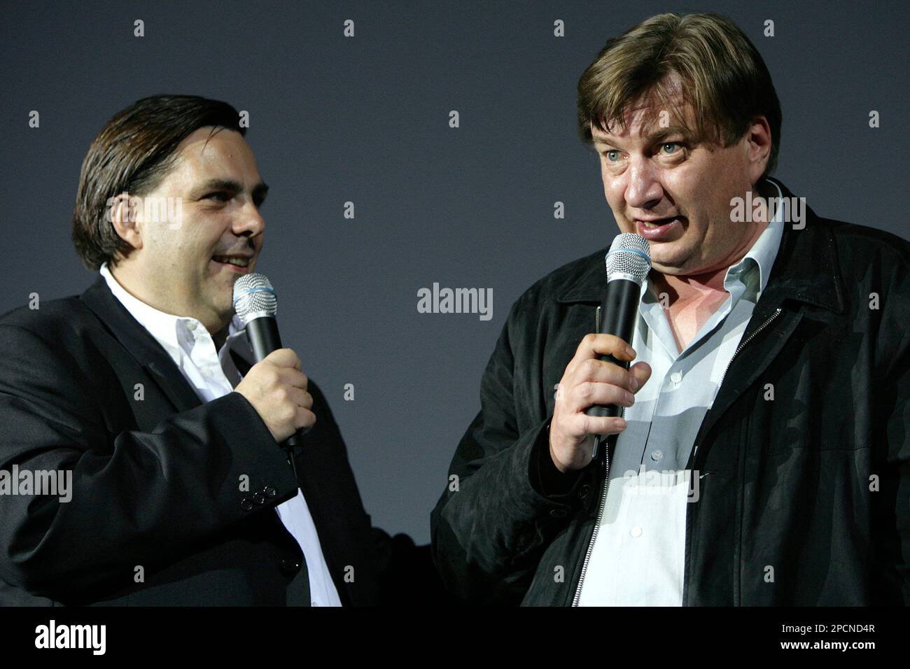 Finnish filmmaker Aki Kaurismaeki, right, along with artistic Festival ...