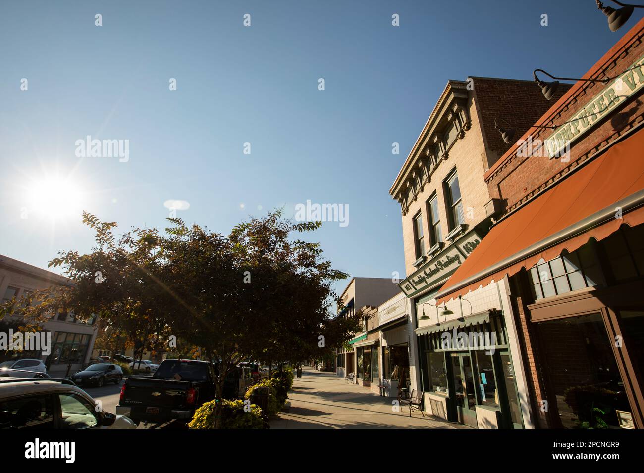 San Dimas, California, USA - November 12, 2022: Afternoon sunlight ...