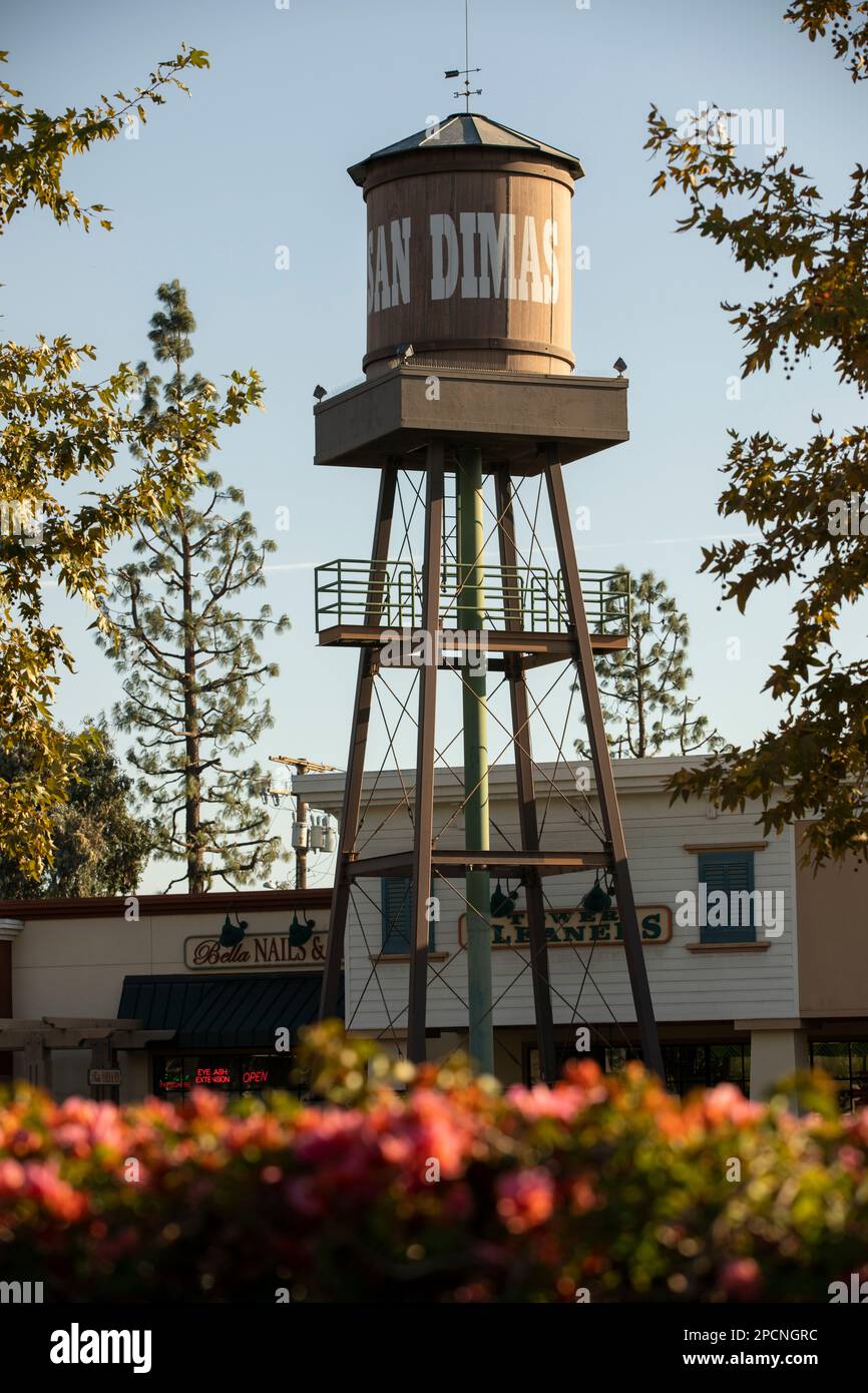 San Dimas, California, USA - November 12, 2022: Afternoon sunlight ...