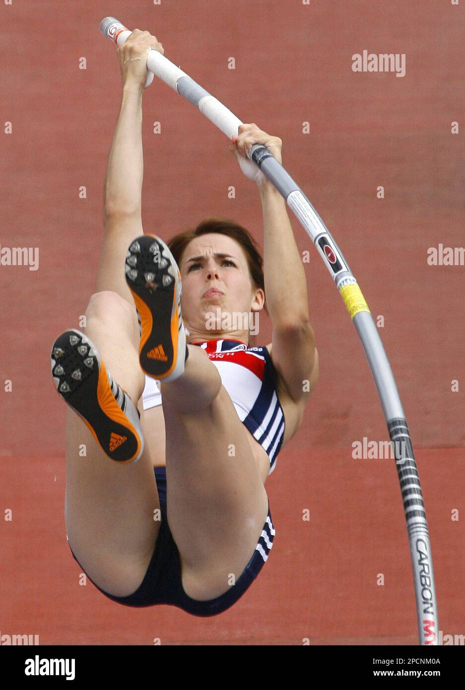 Britain's Kate Denison competes in Women's pole vault qualifying during ...