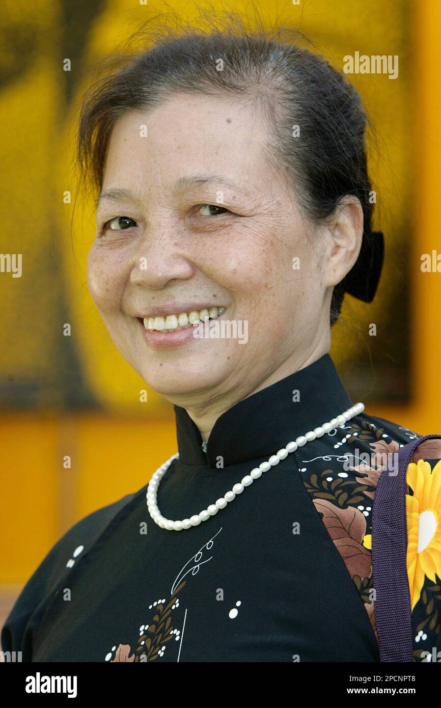 Vietnamese actress Man Thu poses during a photocall for the movie "Mon ...