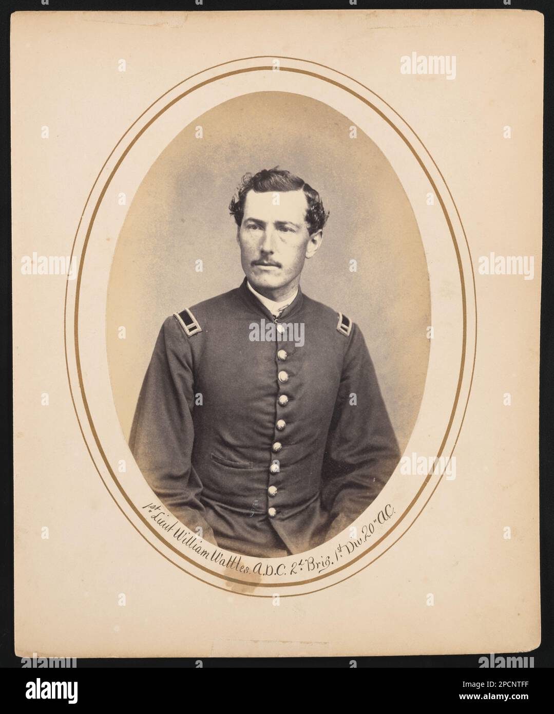 First Lieutenant William Wattles of Co. A, 150th New York Infantry Regiment in uniform ...
