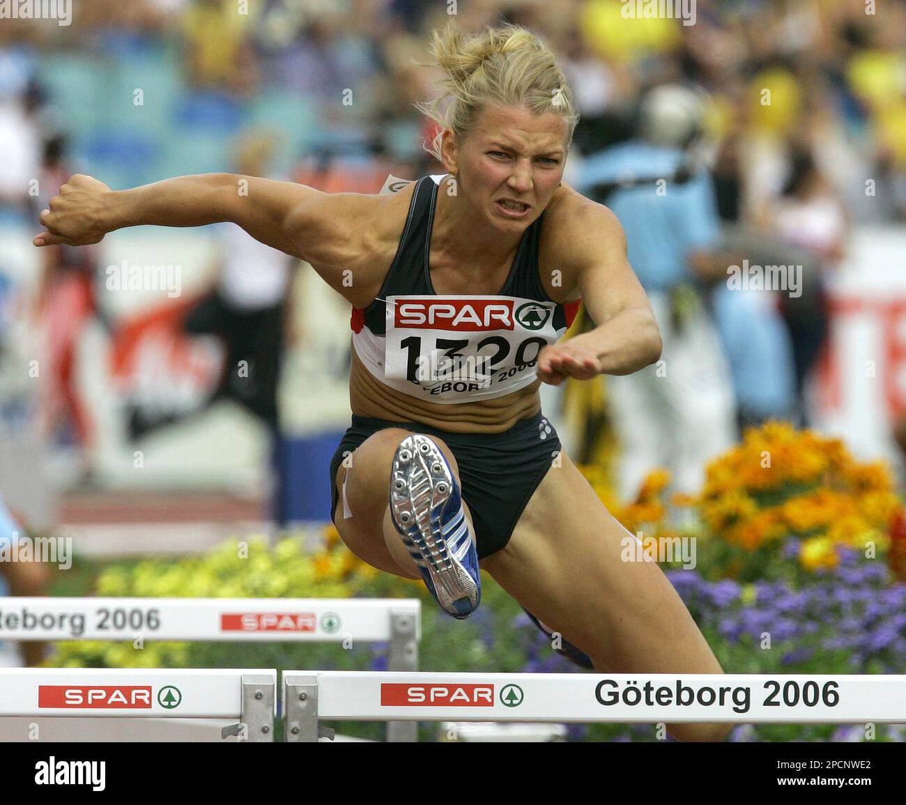 Germany's Lilli Schwarzkopf competes in the 100m hurdles of the ...
