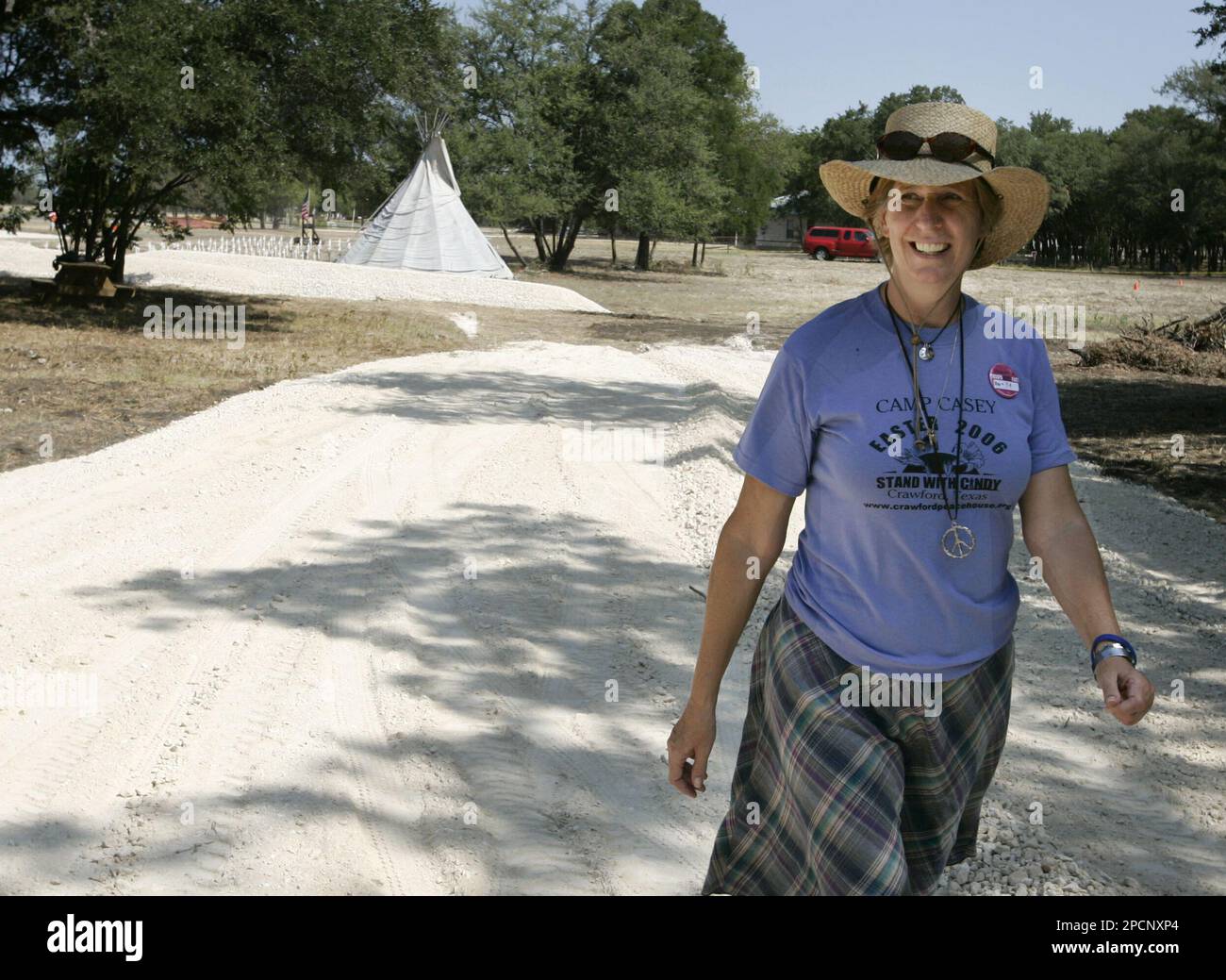 Anti-war activist Cindy Sheehan takes a tour of her new property near ...