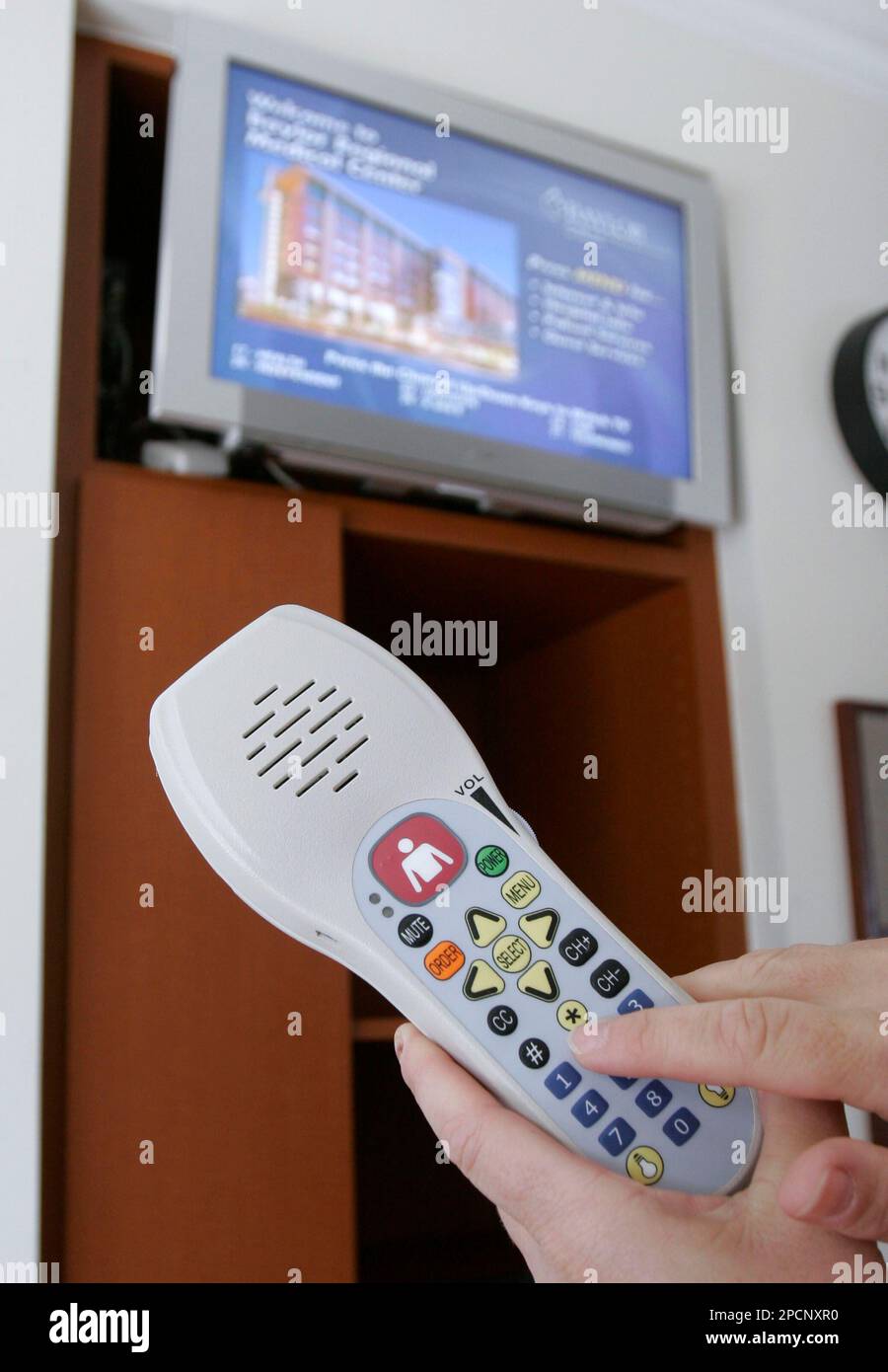 **ADVANCE FOR SUNDAY AUG. 6** The control to a television set is seen ...