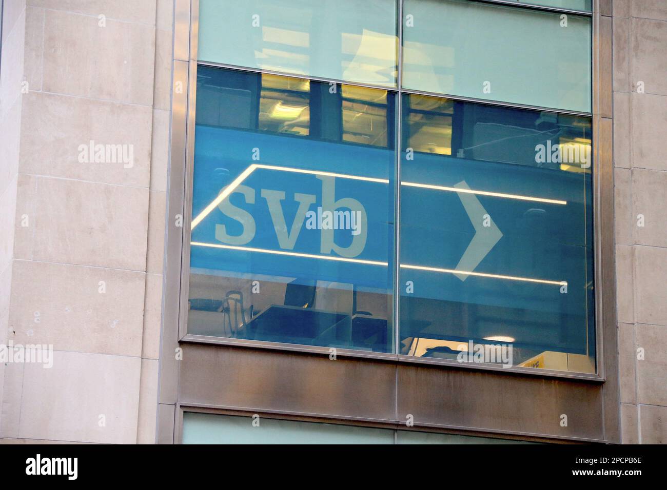 General view of Silicon Valley Bank Office on Park Avenue in New York ...