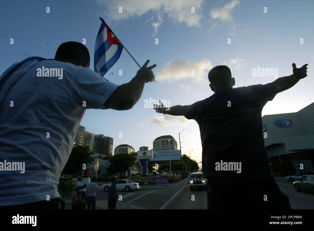 Cuban Americans Eugenio Martinez, left, and Jorge Luis Rodriguez, right ...