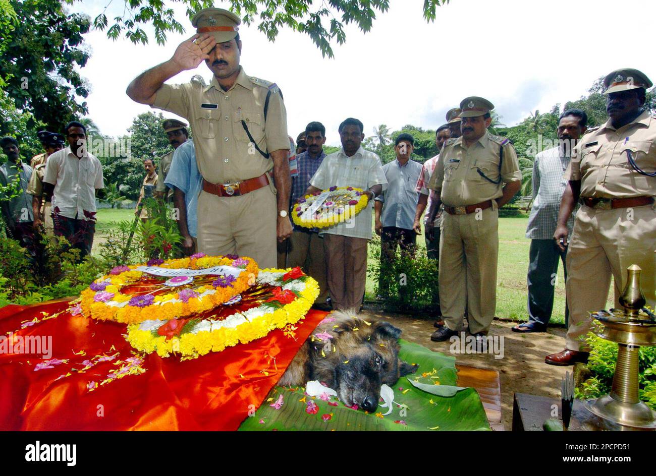 Indian Police Dog Funeral