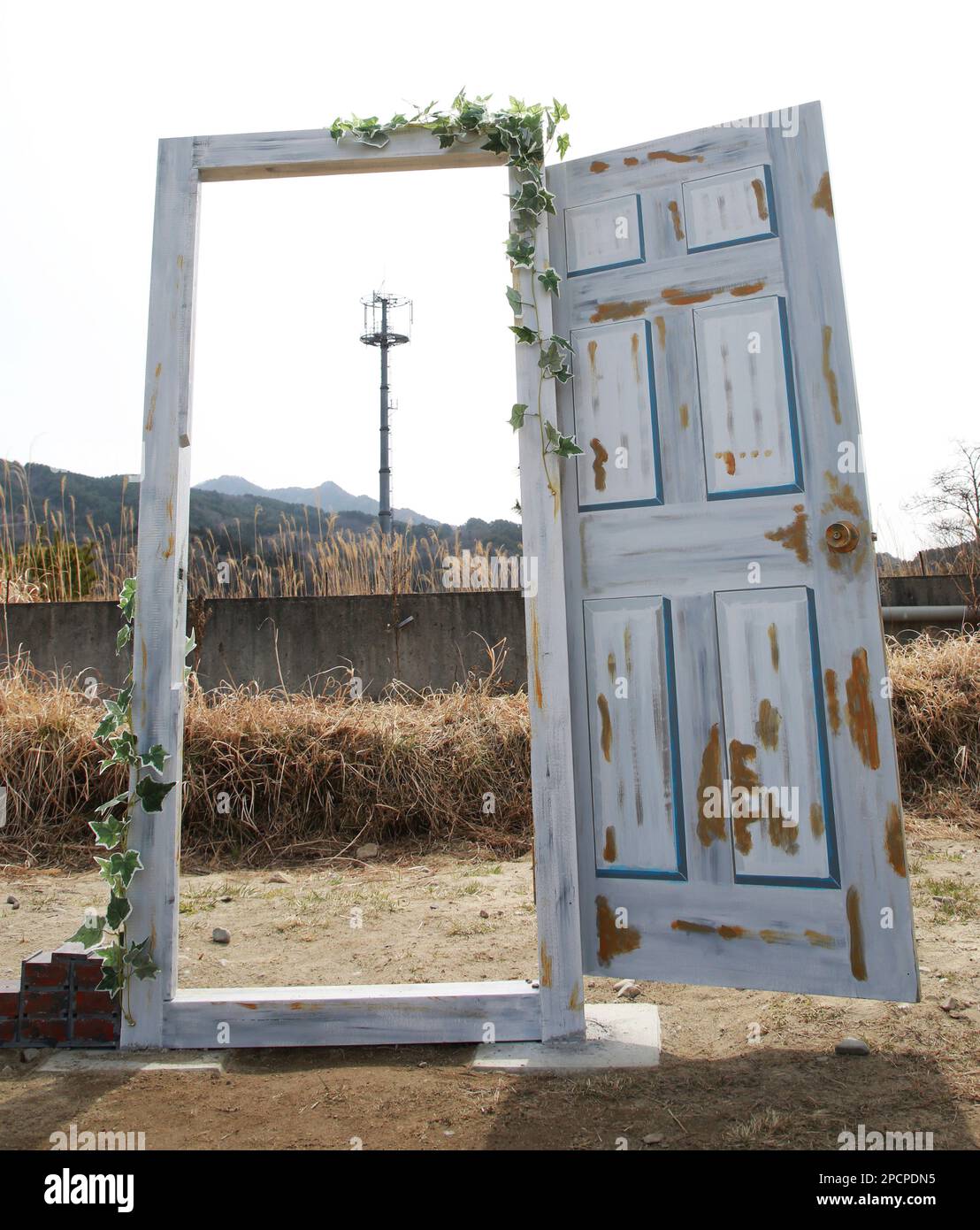 A photo shows a door in Miyako City, Iwate Prefecture, northern Japan ...