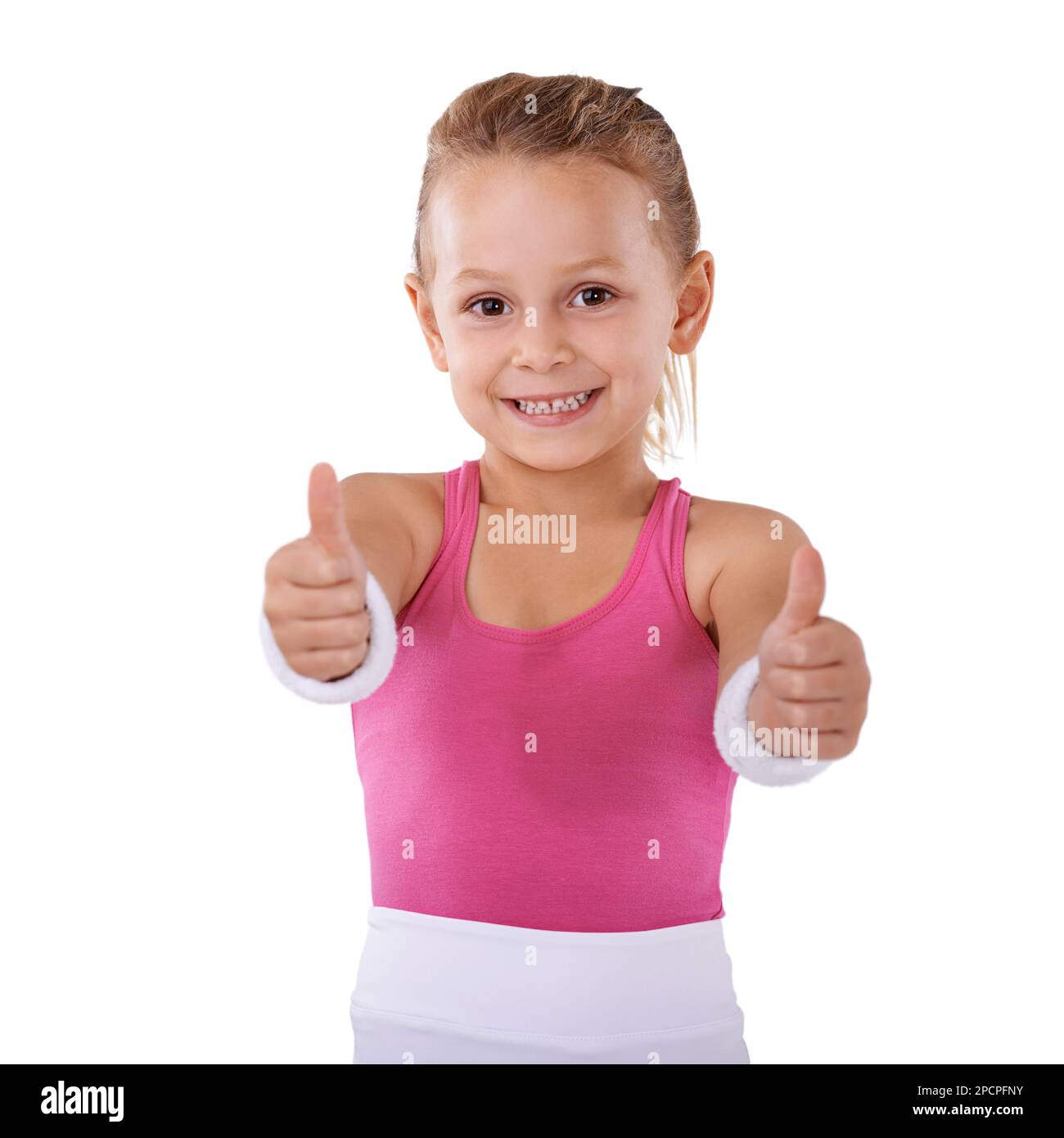 This little girl does things her own way. Portrait of an adorable ...