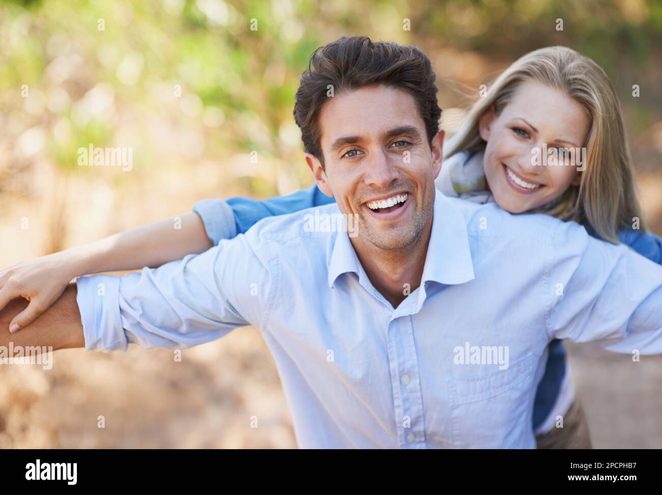 Were always laughing together. A young couple standing together with ...