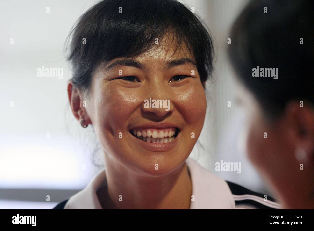 Gundegmaa Otryad of Mongolia smiles after the women's 25 meter pistol ...