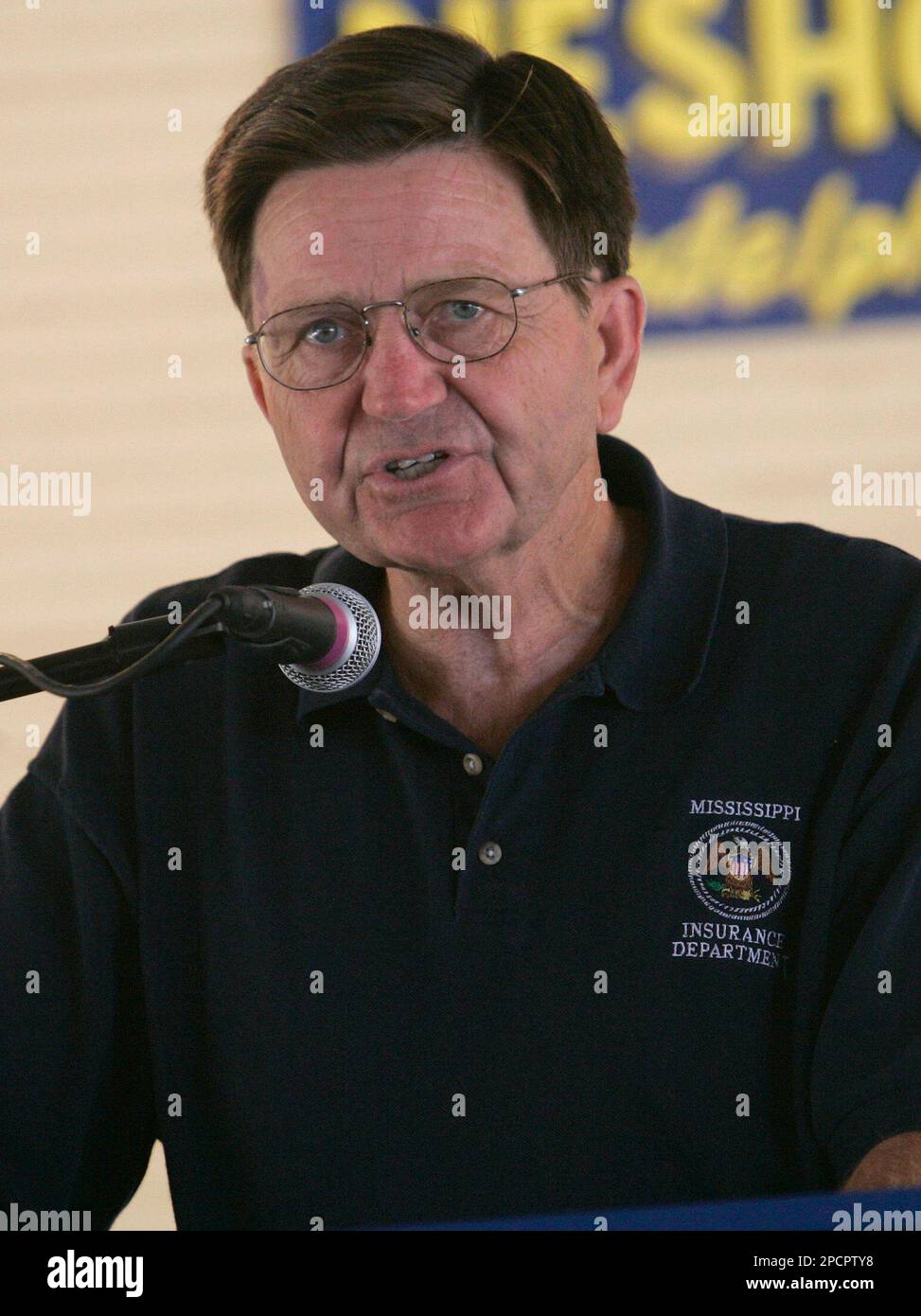 State of Mississippi Commissioner of Insurance George Dale speaks to a ...