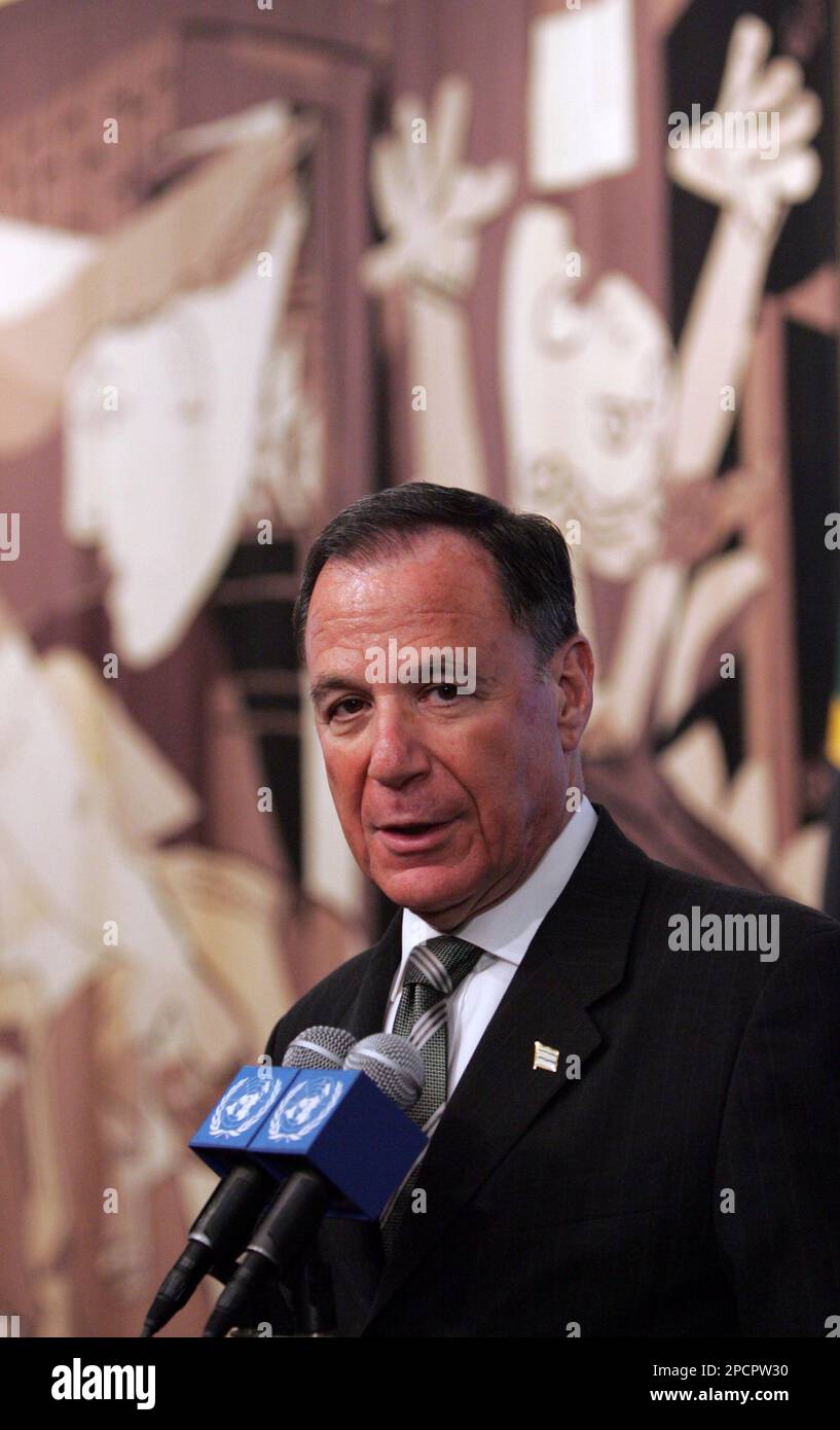 Dan Gillerman, Israeli Ambassador to the United Nations speaks to ...