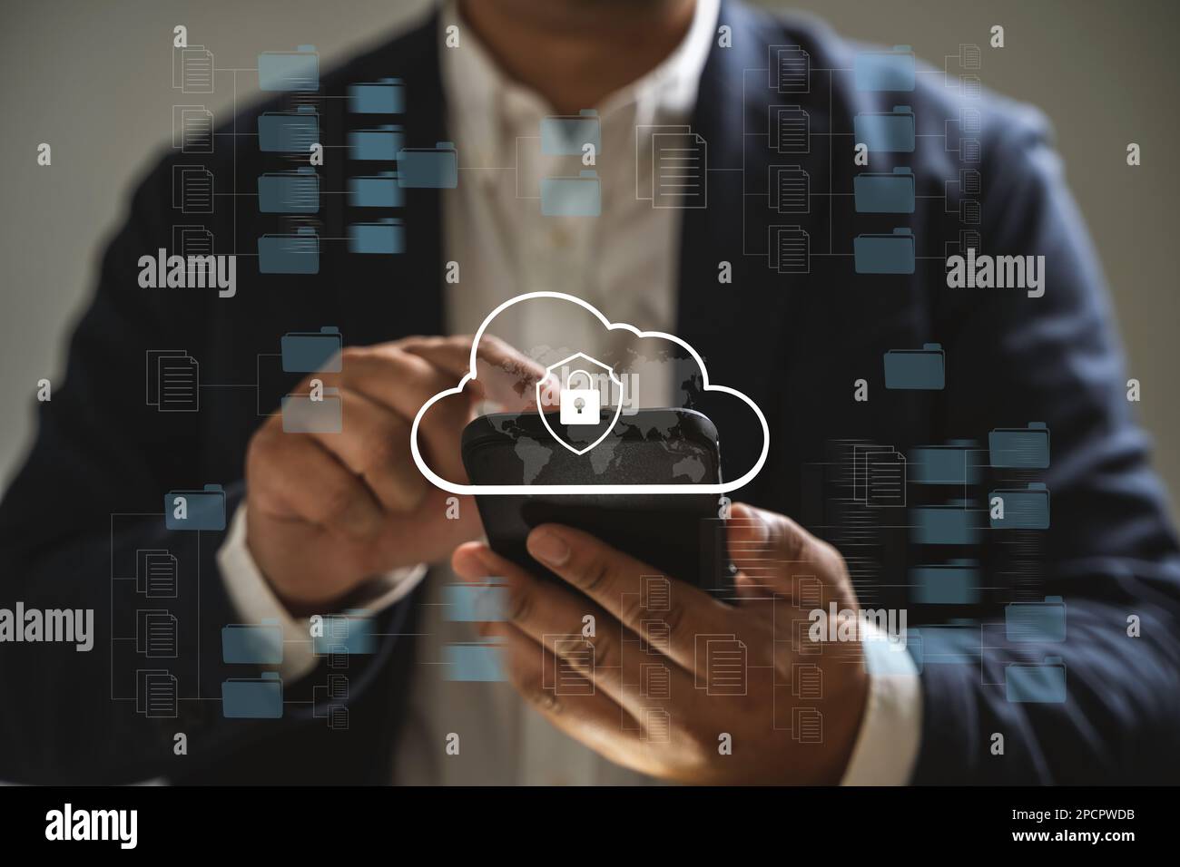 IT working on computer Business processes Document Management System ...