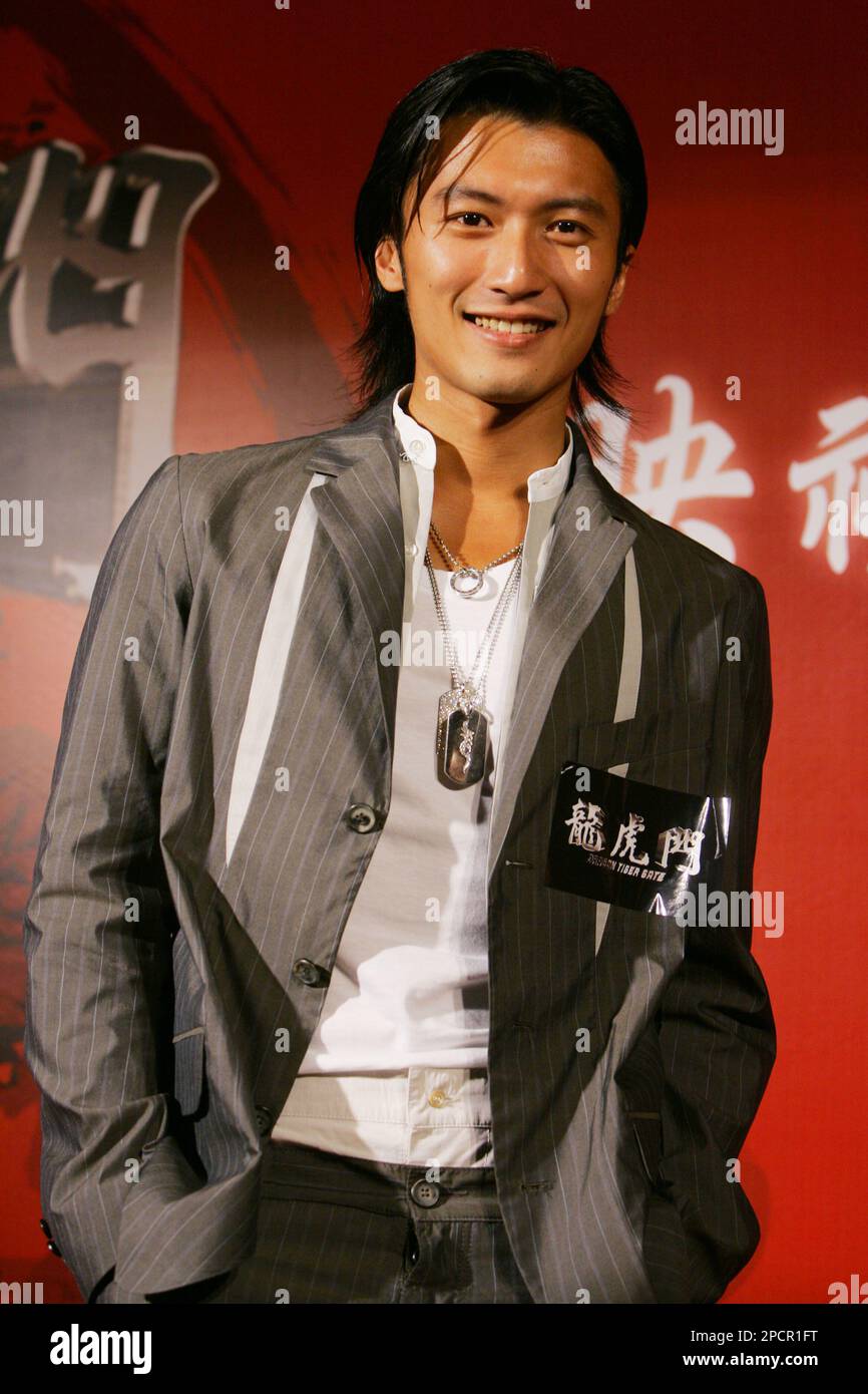 Hong Kong actor-singer Nicholas Tse poses during the premiere of his ...