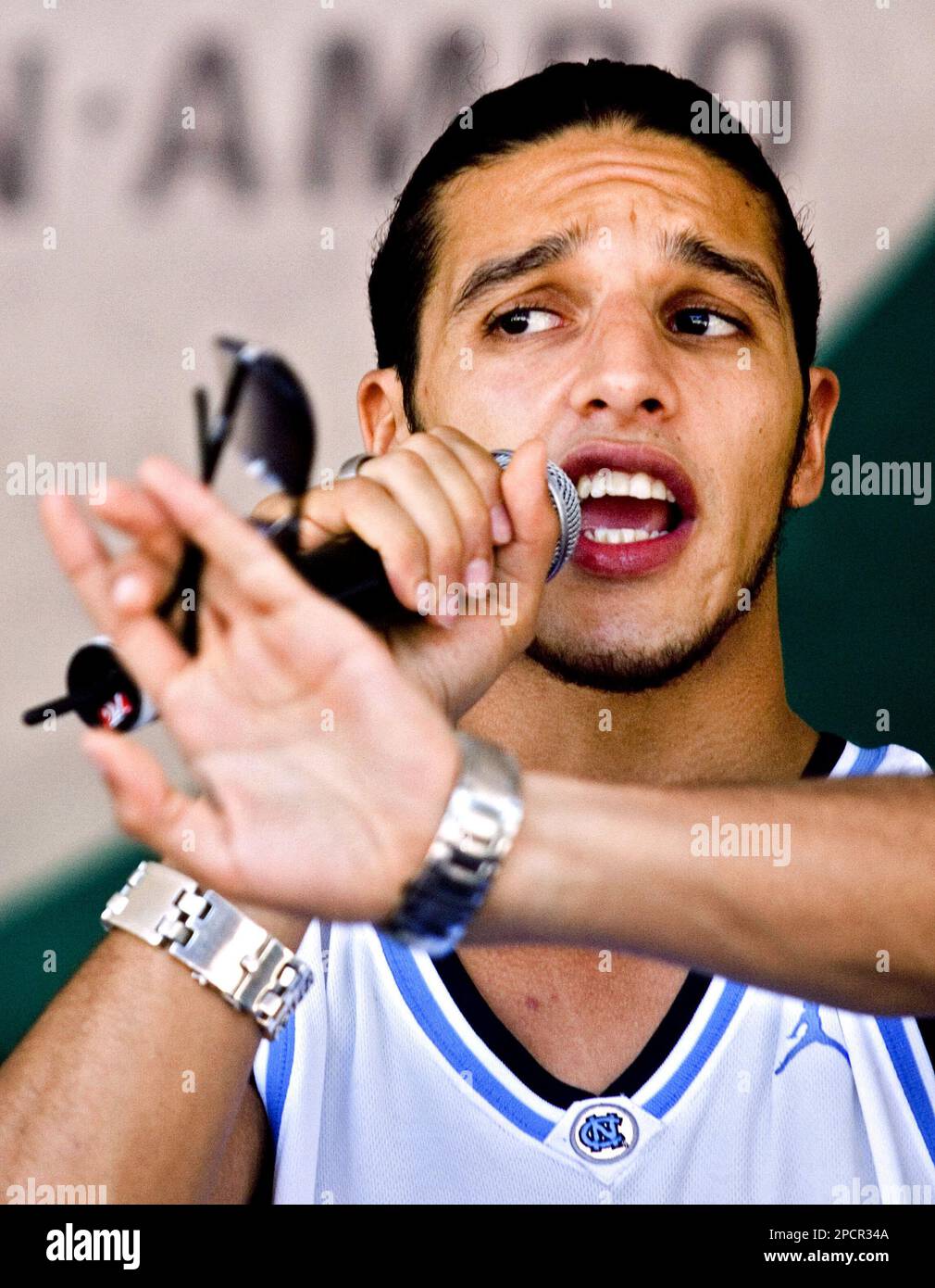 Moroccan Dutch rapper Ali B. performs at an elementary school for ...