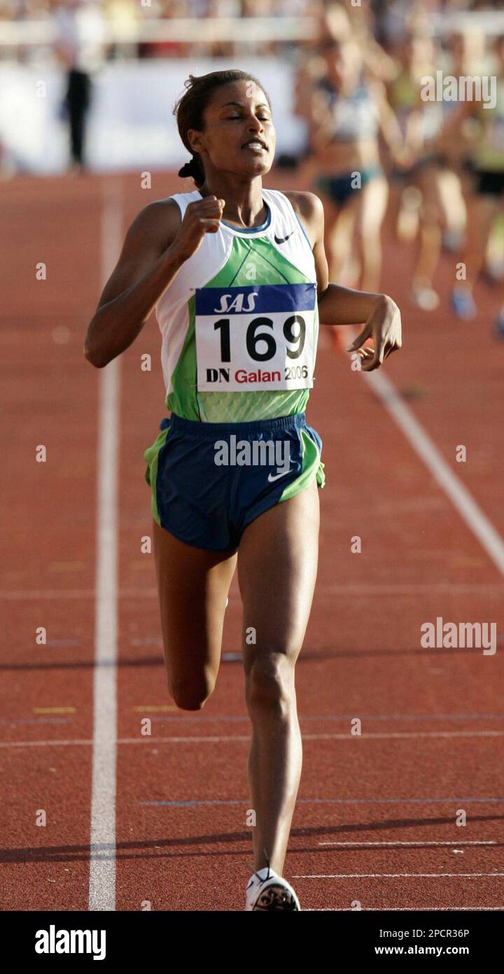 Maryam Jamal of Baharin wins the women's 1500m at the DN Galan meet ...