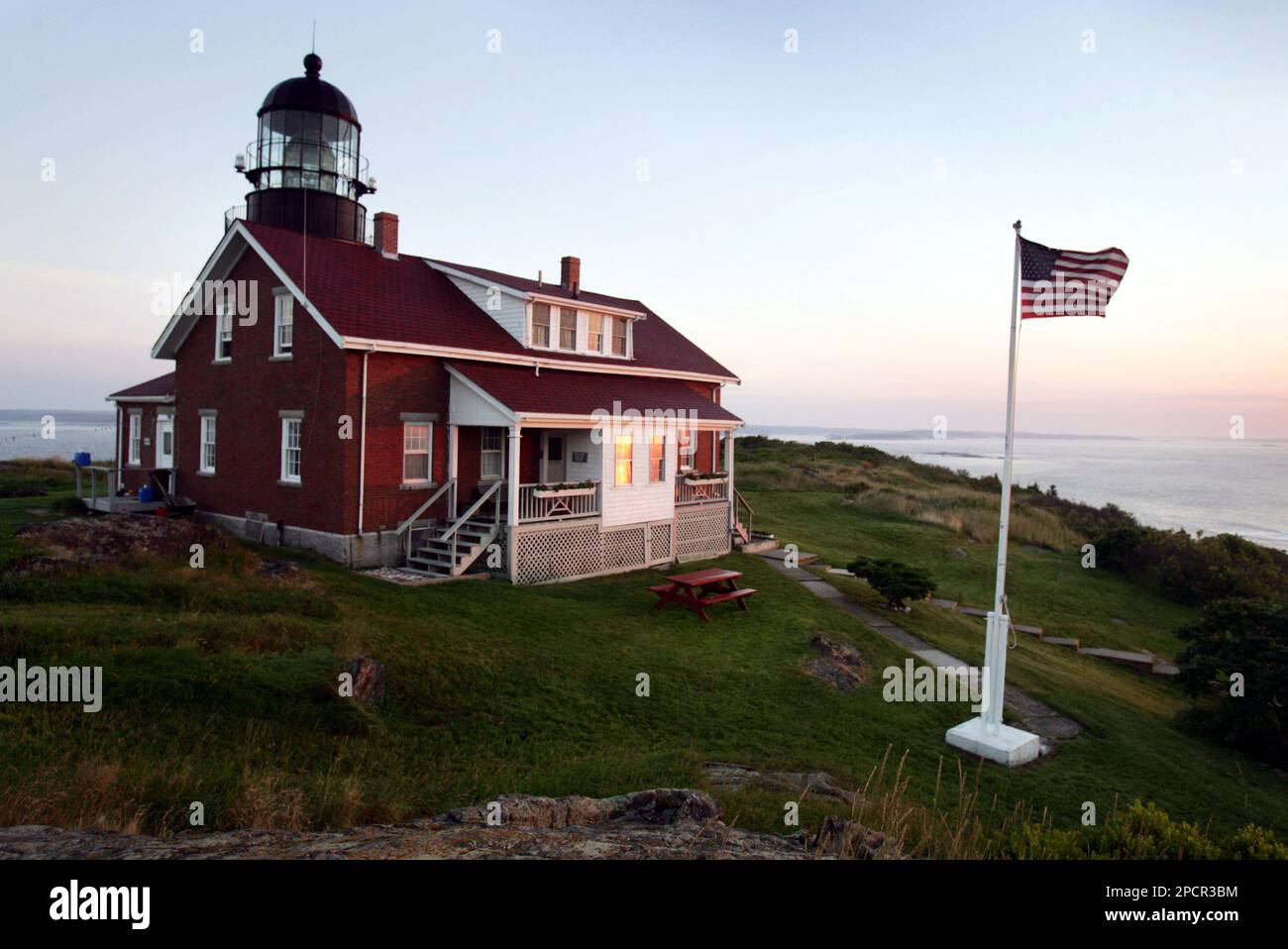 The Seguin Lighthouse is seen at dawn, Tuesday, July 25, 2006, on ...