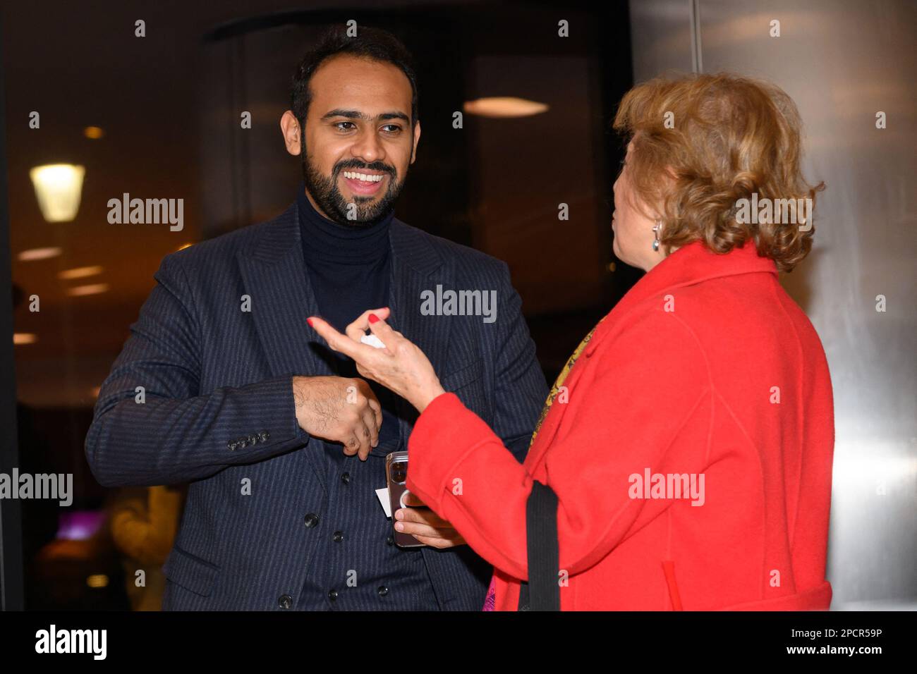 attending the Saudi Film Nights opening at Pathe Beaugrenelle in Paris ...