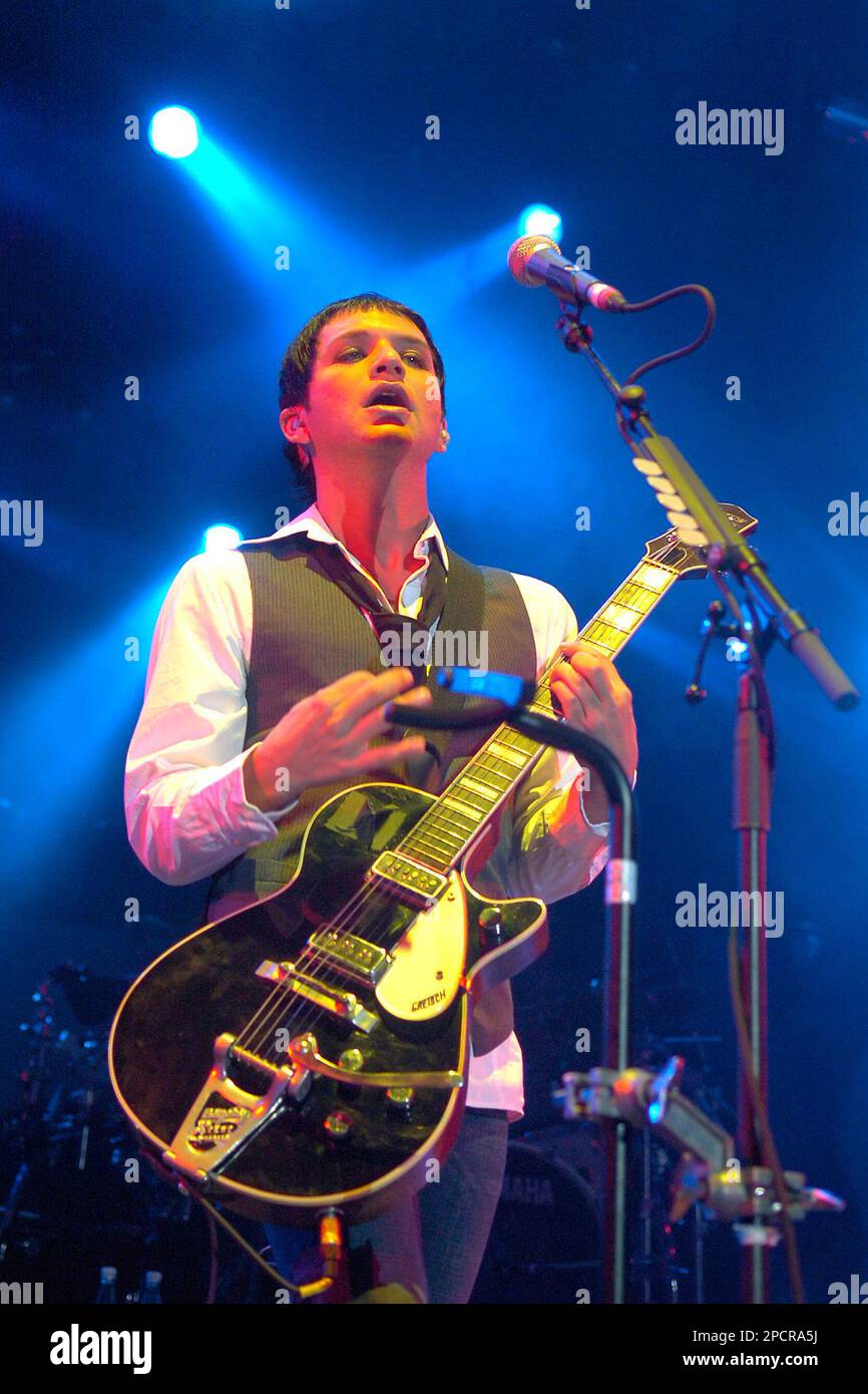 Brian Molko, lead singer of British group Placebo, performs on the main ...
