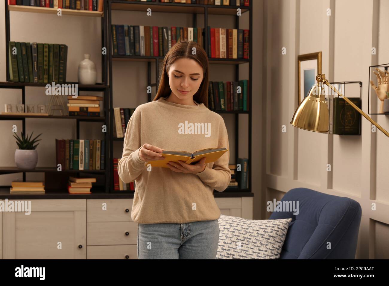 Book collection in home hi-res stock photography and images - Alamy