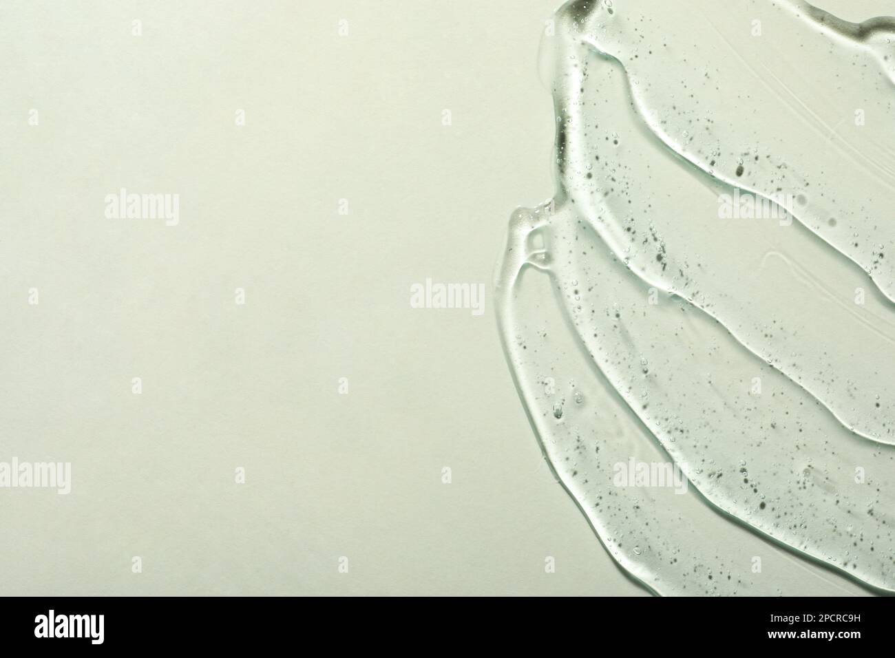 Cosmetic gel on light background, top view. Space for text Stock Photo ...