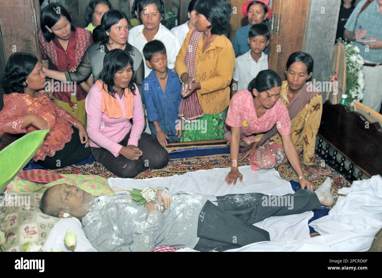 The body of former Khmer Rouge Chief Ta Mok rest at a relatives home in ...