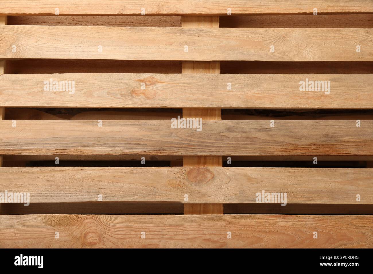 Wooden pallet as background, top view. Transportation and storage Stock ...