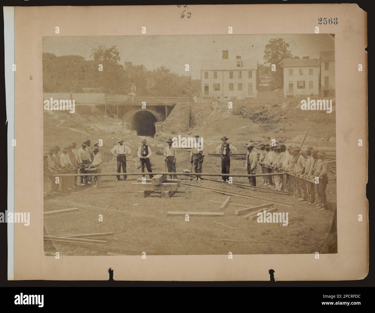 Railroad construction workers. Forms part of Civil War photos, military ...