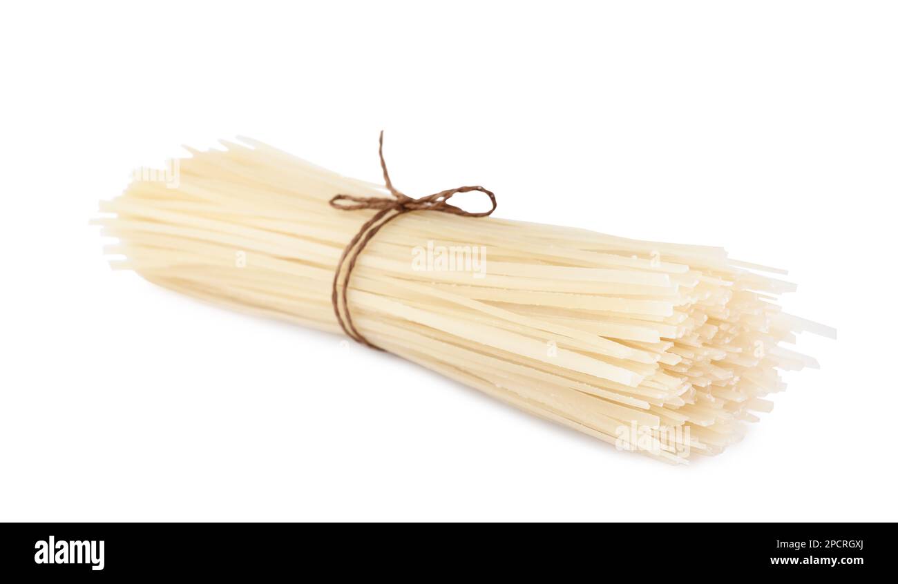 Bunch of dried rice noodles isolated on white Stock Photo - Alamy
