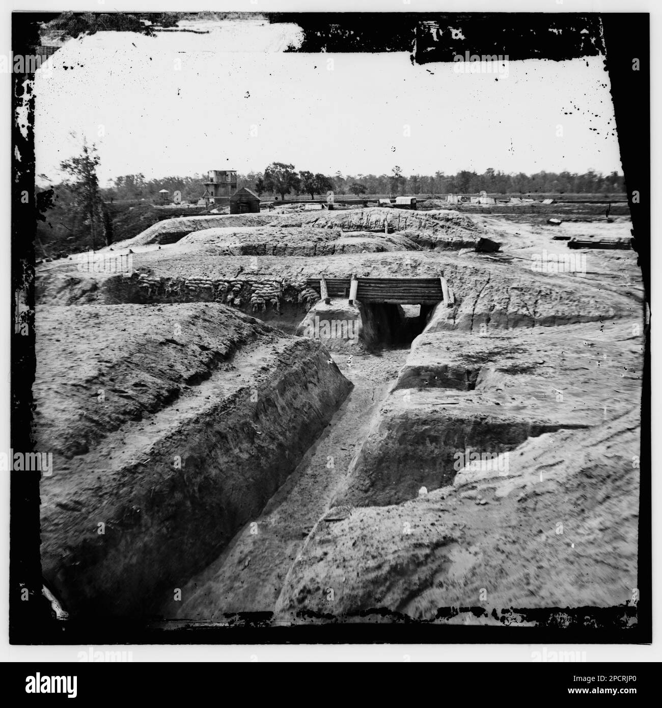 Dutch Gap Canal, James River, Virginia. Confederate fortifications ...