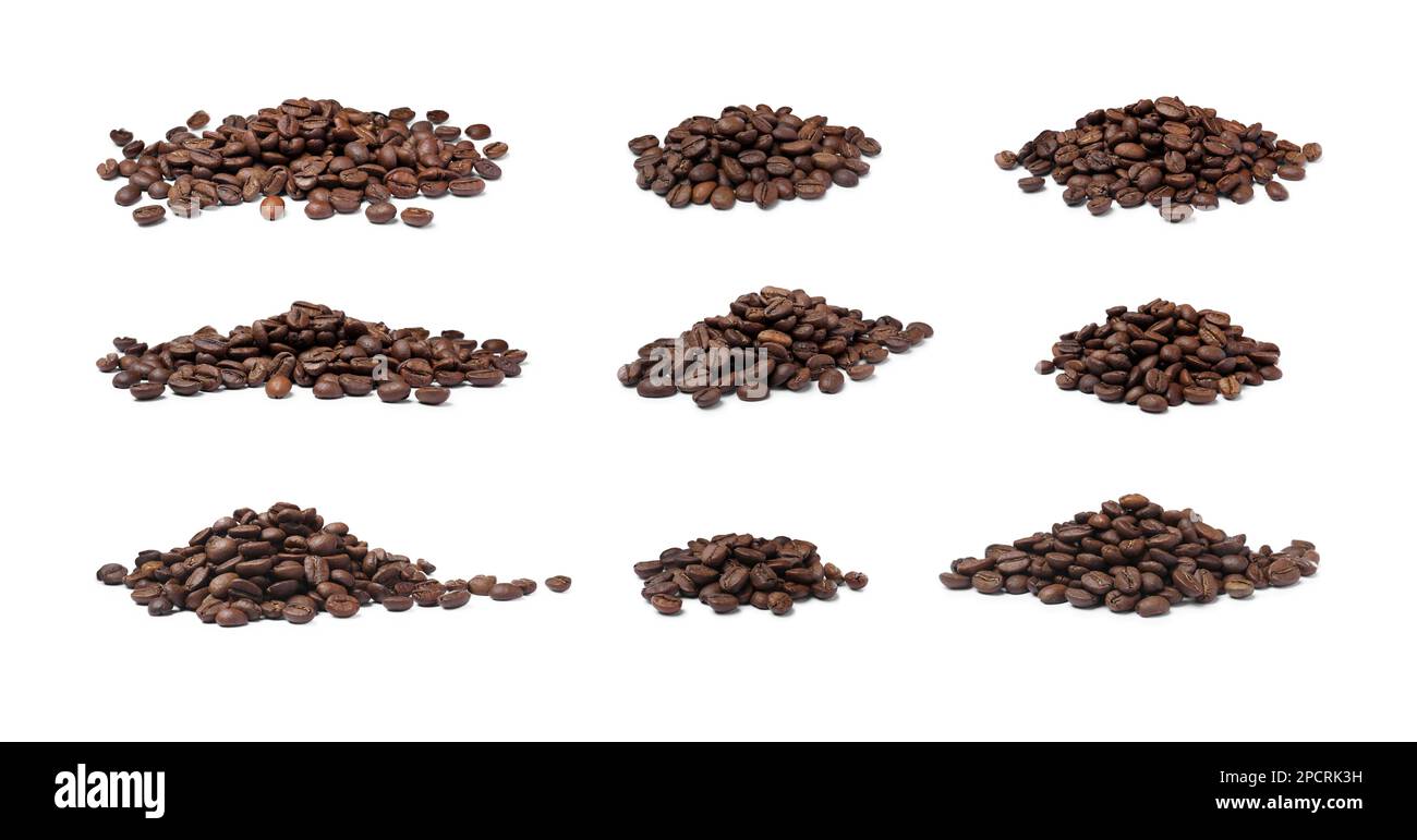 Coffee set beans pile hi-res stock photography and images - Alamy