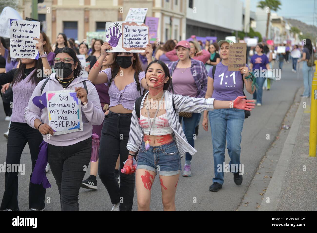 March 08, 2023, HERMOSILLO MEXICO: Protesters on International Women's ...