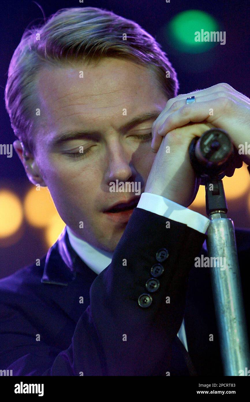Irish singer Ronan Keating performs on stage, during the "Live at ...