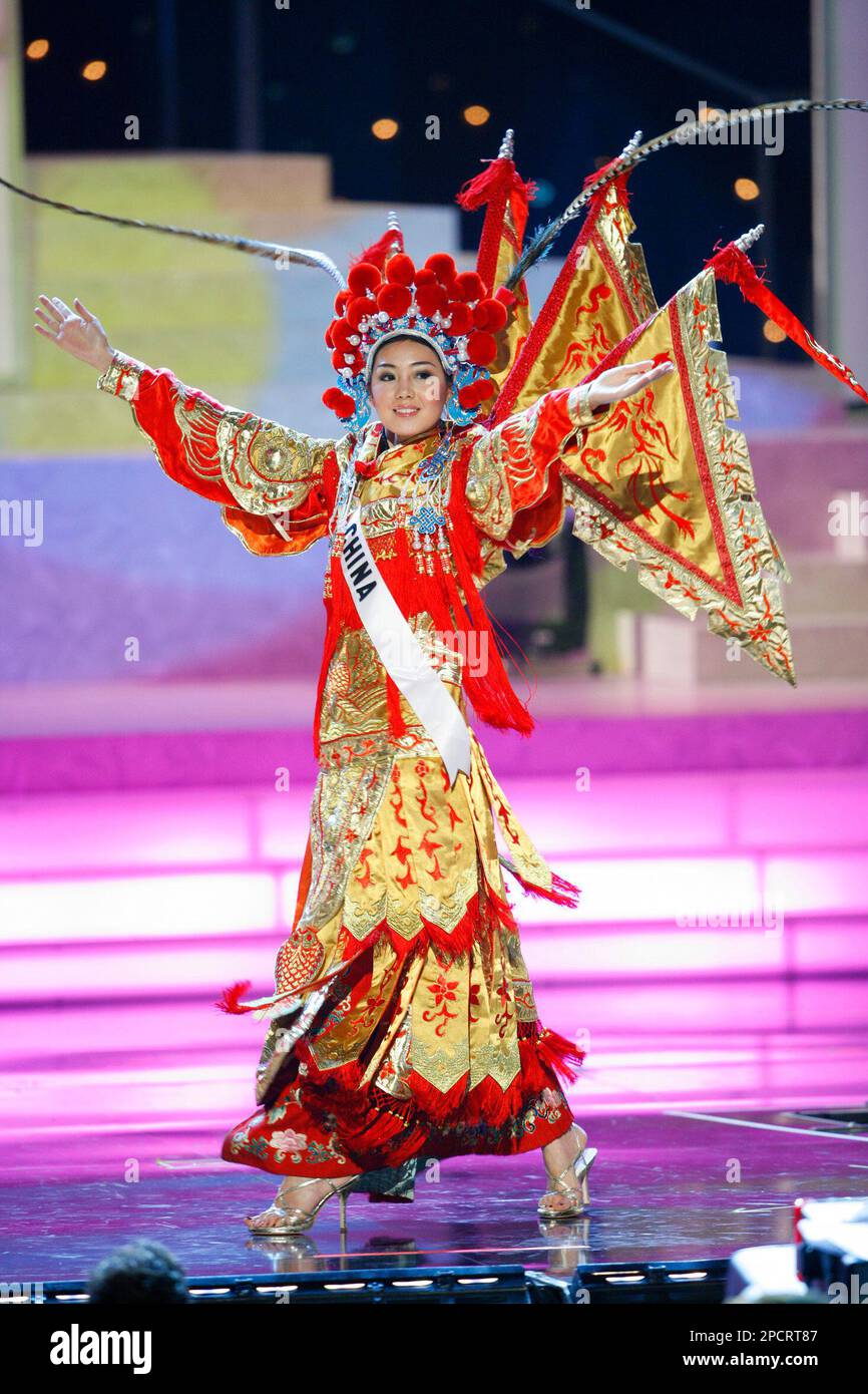Miss China, Ying Hui Gao, shows off her country's costume during the ...