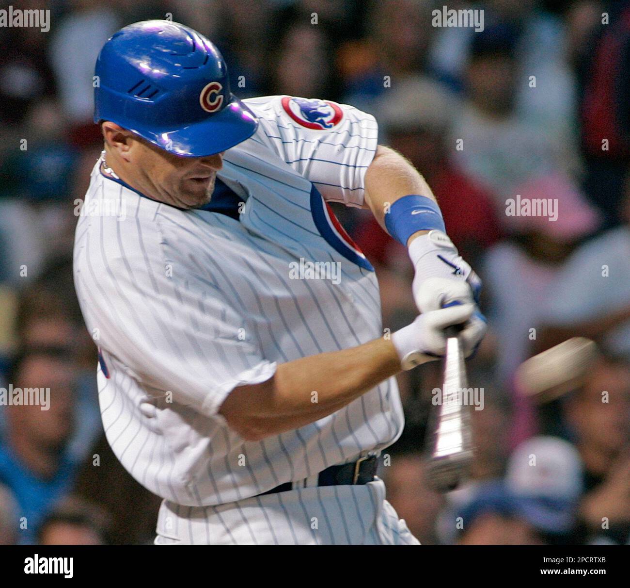 Chicago Cubs' Phil Nevin connects on a three-run home run, scoring ...