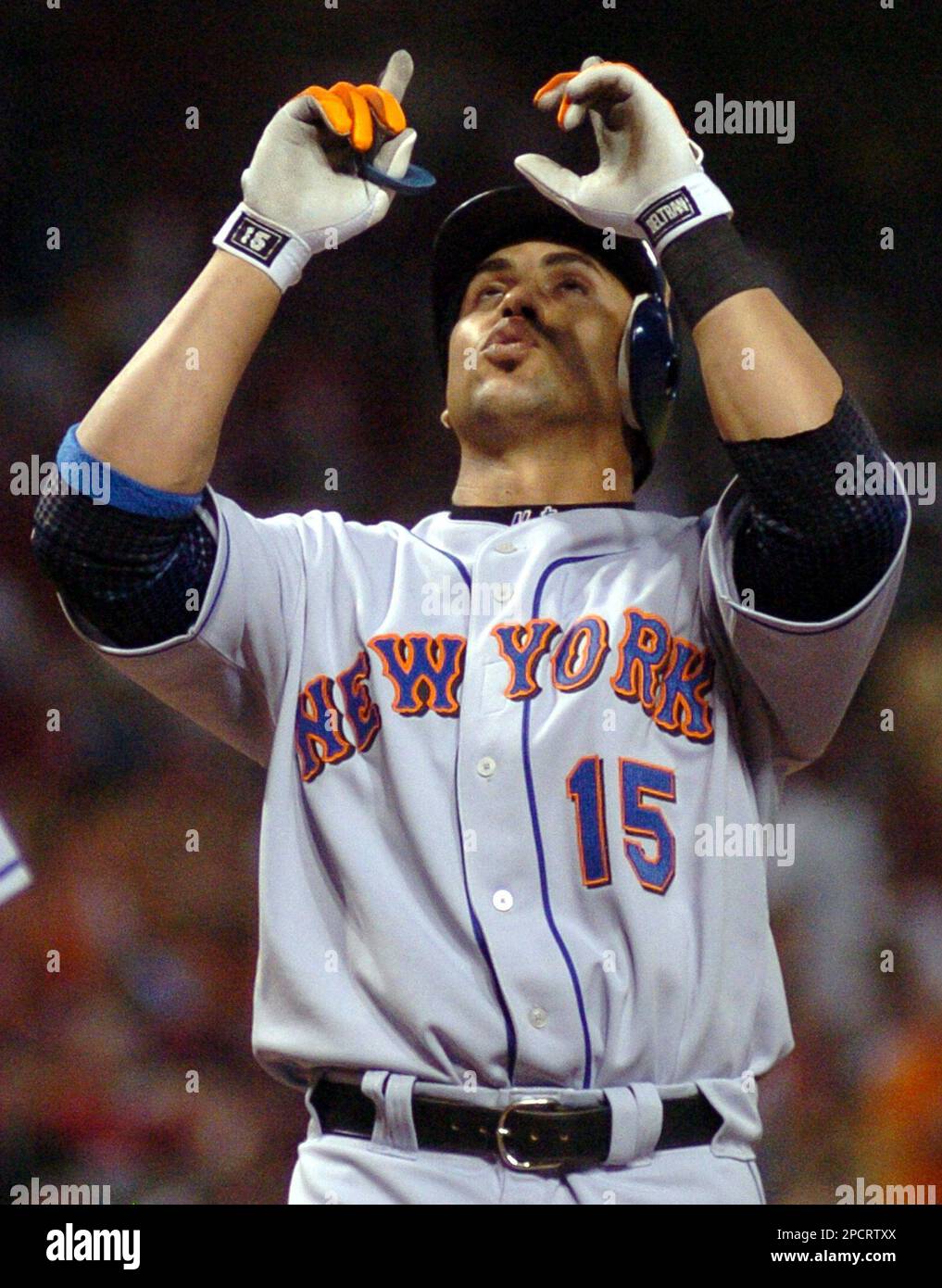 New York Mets' Carlos Beltran crosses home plate after hitting a grand ...