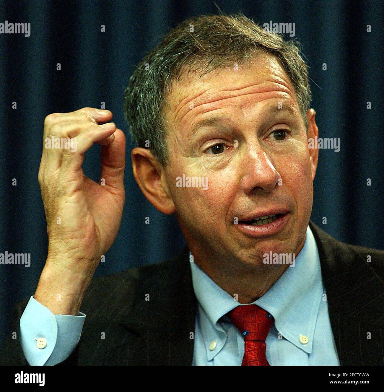 NASA Administrator Michael Griffin answers questions at a press ...